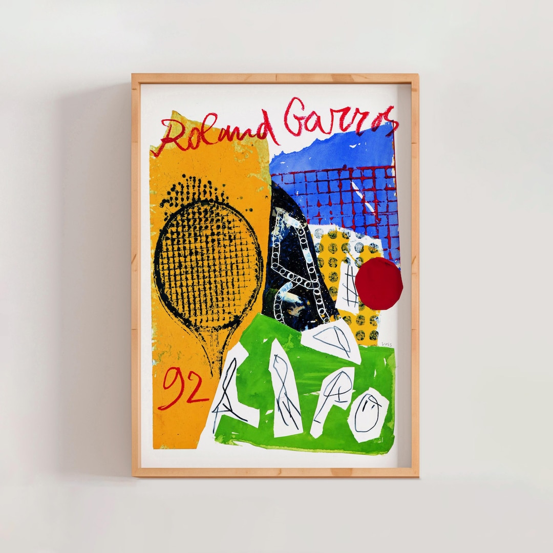 Roland Garros French Open 1992 Poster, Jan Voss, Modern French Art ...