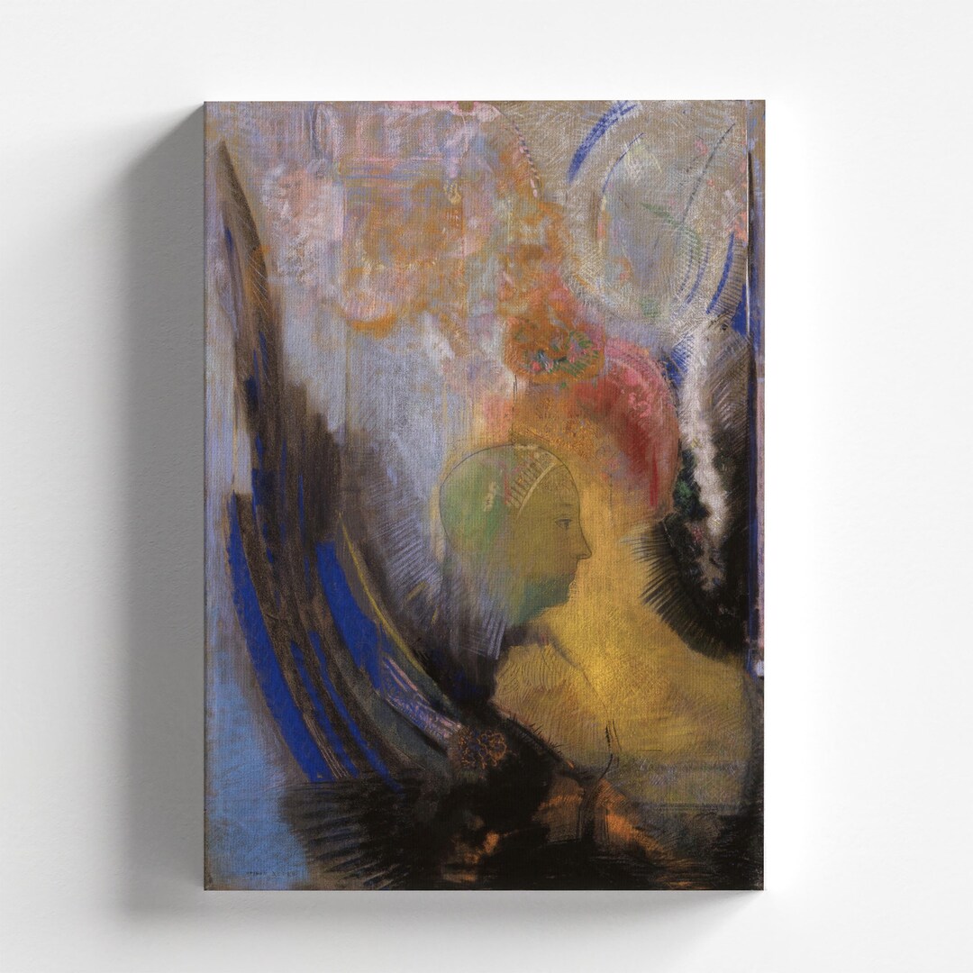 Winged Bust in Profile by Odilon Redon 1898-1900 | Symbolism Art Print ...
