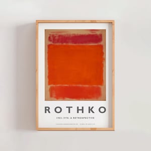 Mark Rothko A Retrospective Poster, Vintage Abstract Modern Art, Color ...