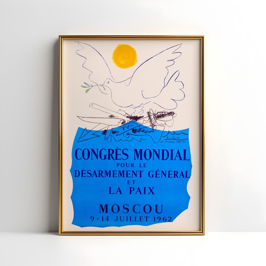 Pablo Picasso Peace Congress Dove Poster 1962, World Disarmament ...