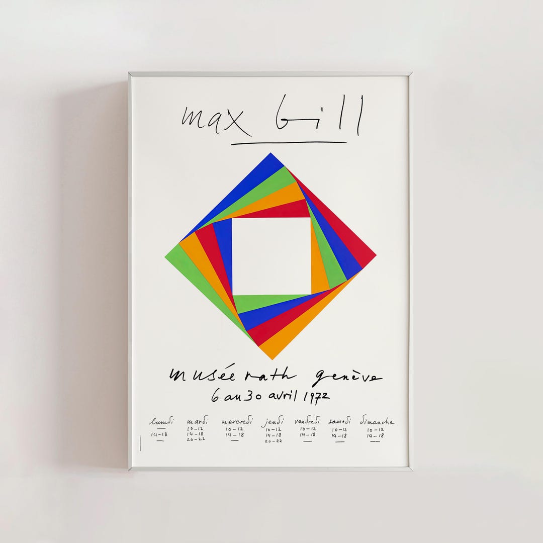 Exposition Max Bill Au Musée Rath, Genève 1972 by Max Bil, Geometric ...