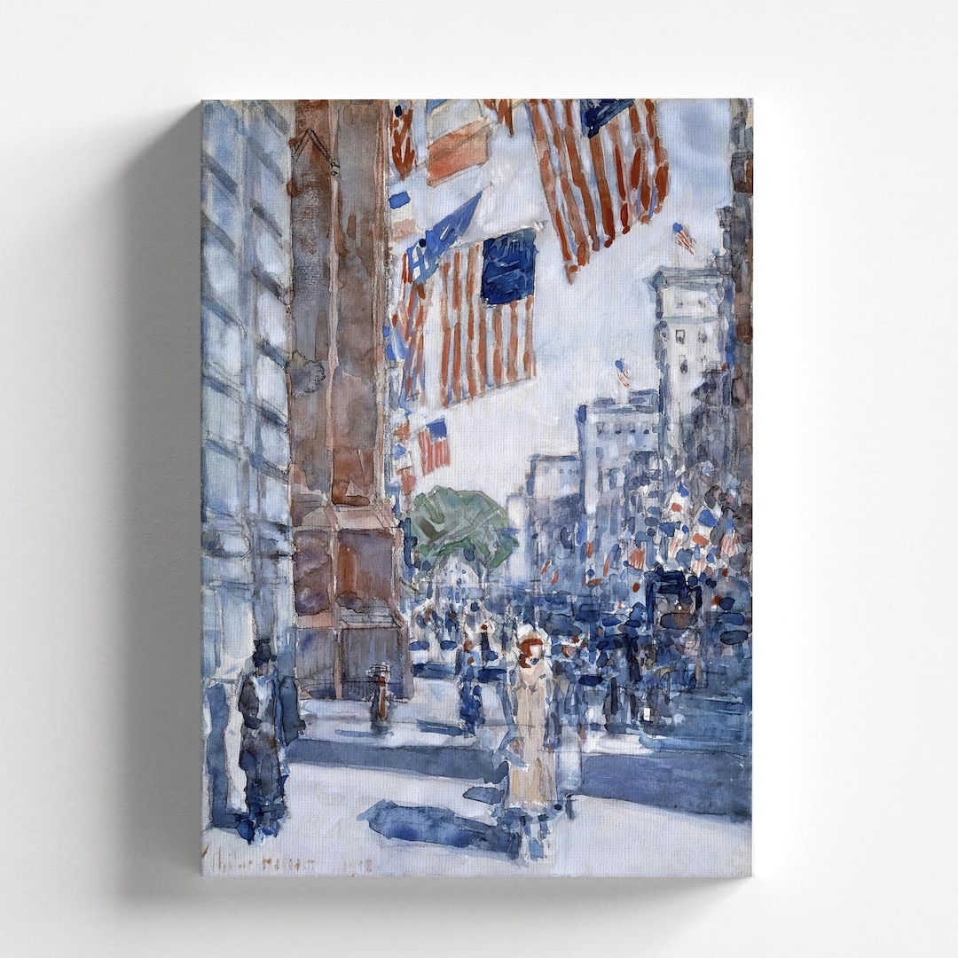 Flags, Fifth Avenue, 1918 by Childe Hassam 1918 | Impressionism Art ...