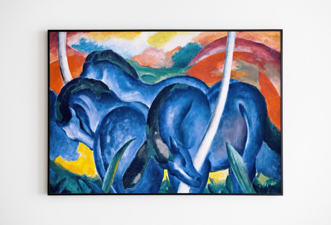 The Large Blue Horses by Franz Marc 1911 Expressionism, Animal Painting ...