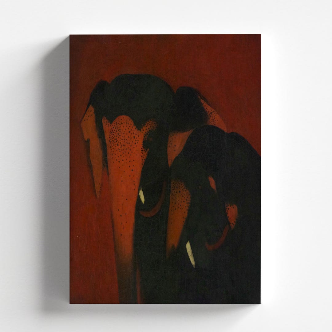 Two Elephants by Amrita Sher-gil 1940 | Indian Art Print (D0777) - Etsy