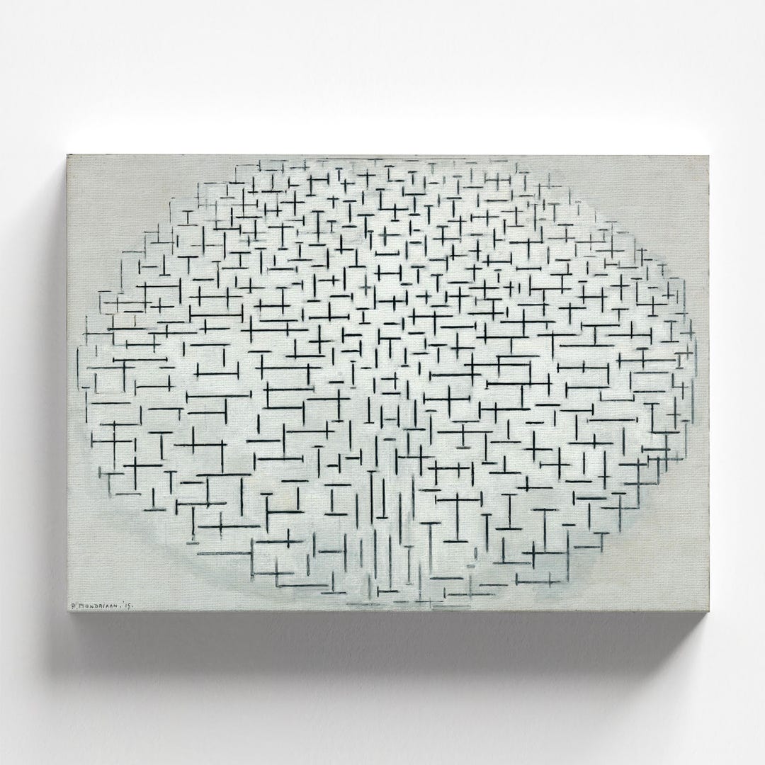 Composition 10 in Black and White by Piet Mondrian 1915 | Abstract Art ...