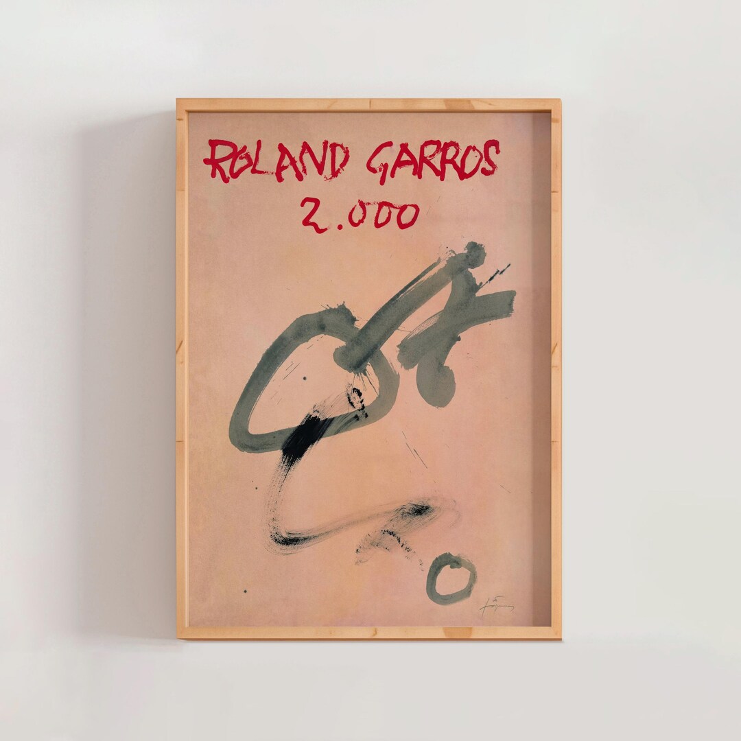 Roland Garros French Open 2000 Poster, Antoni Tapies, Modern French Art ...