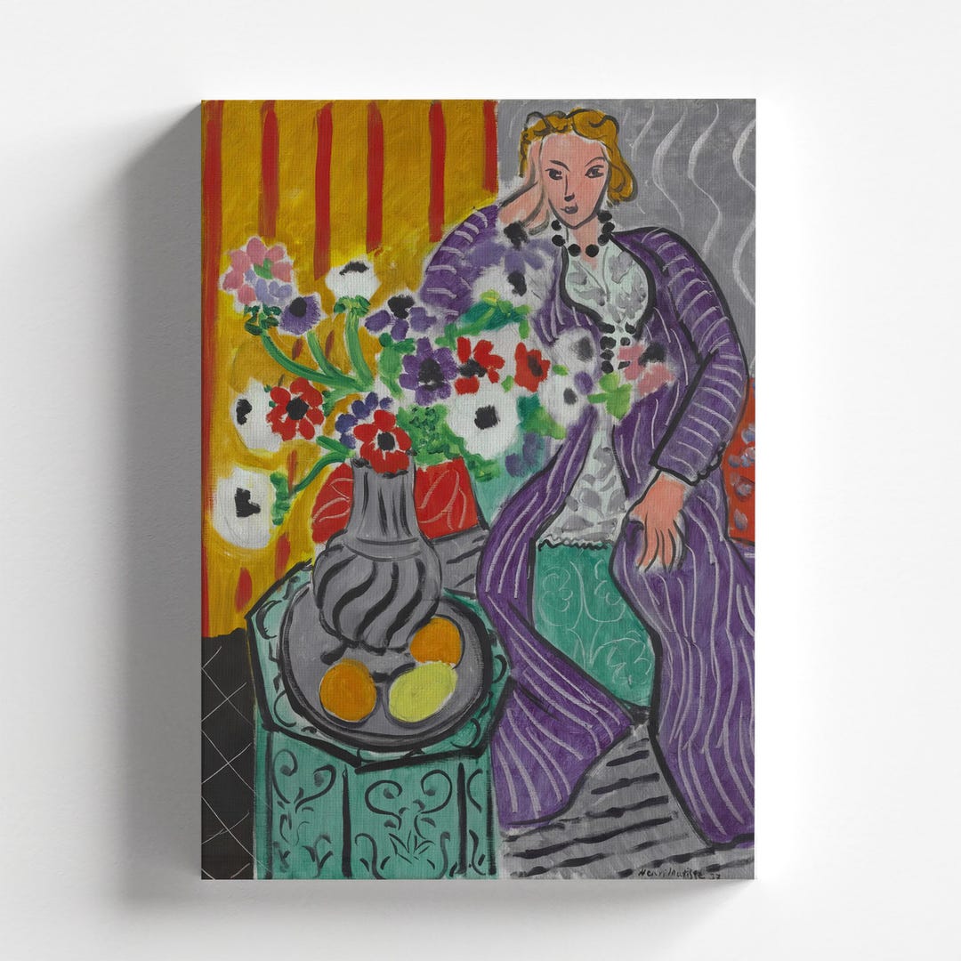 The Purple Robe and Anemones by Henri Matisse 1937 | Fauvist Still Life ...