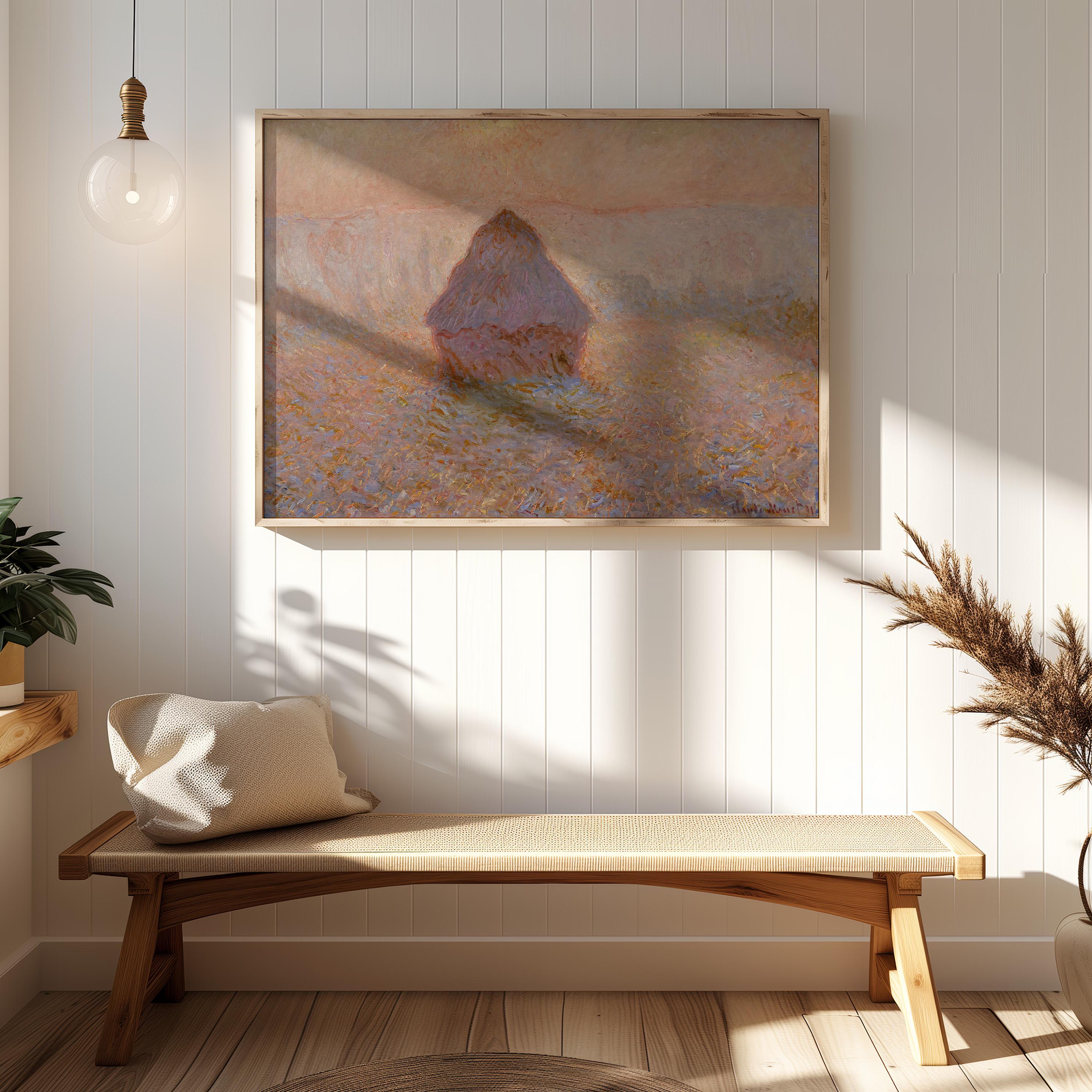 Wheatstack Sun In The Mist