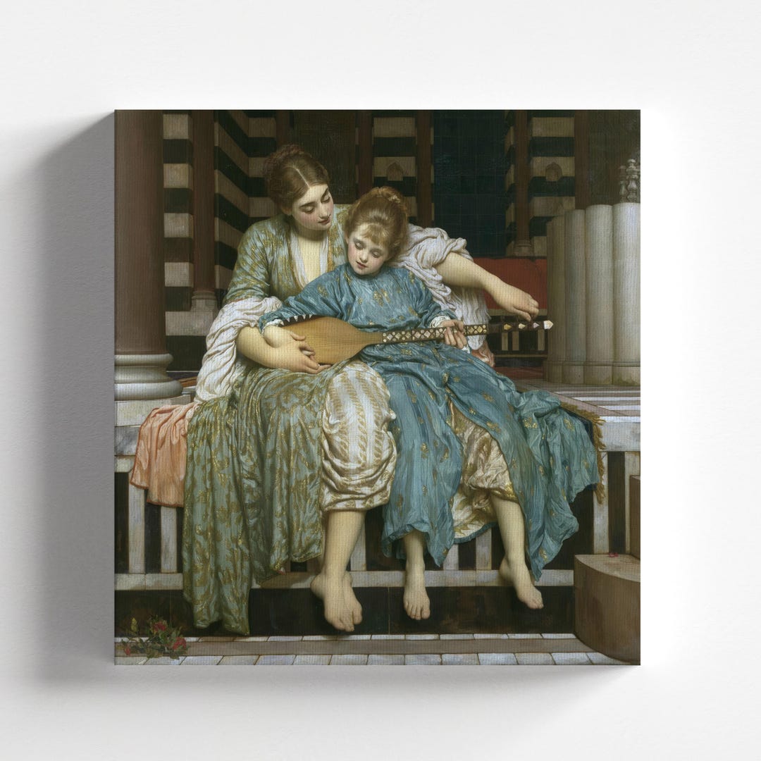 Music Lesson by Frederic Leighton 1877 | Victorian Art Print (D0092) - Etsy