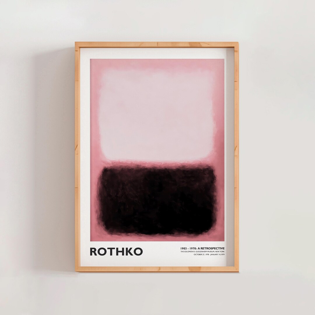 Mark Rothko A Retrospective Poster, Vintage Abstract Modern Art, Color ...