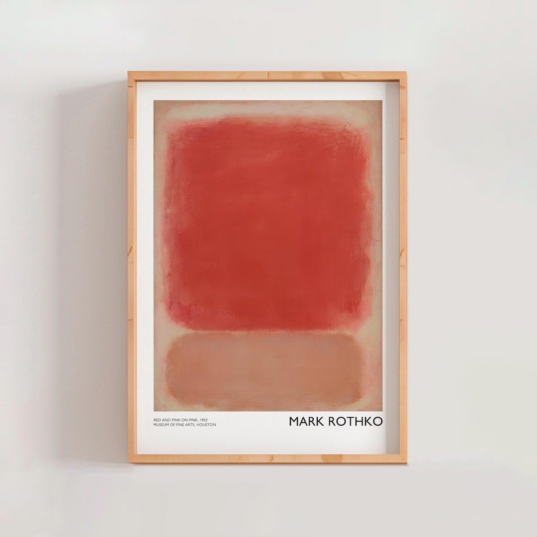 Mark Rothko A Retrospective Poster, Vintage Abstract Modern Art, Color ...