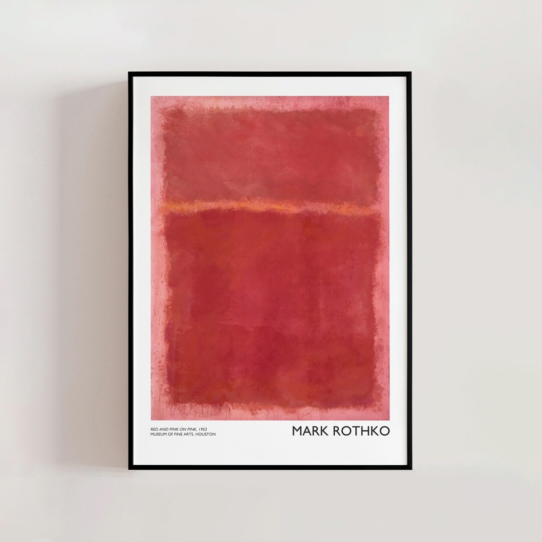 Mark Rothko A Retrospective Poster, Vintage Abstract Modern Art, Color ...