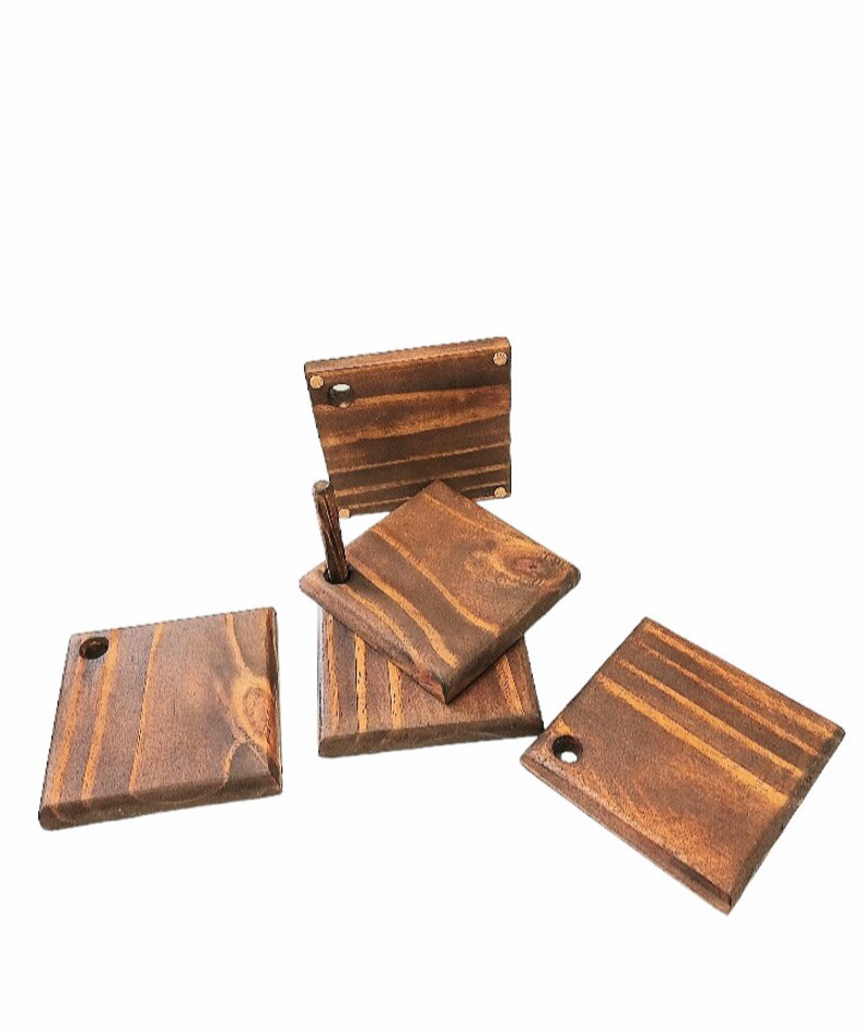 This is Unique Farmhouse Rustic Coasters With Unique Coaster Holder ...