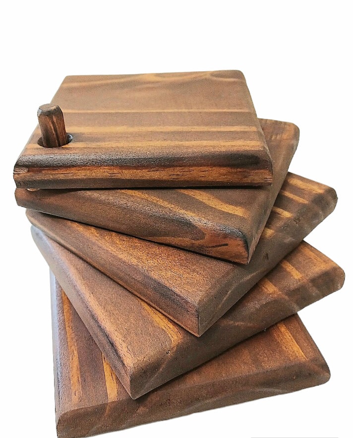 This is Unique Farmhouse Rustic Coasters With Unique Coaster Holder ...