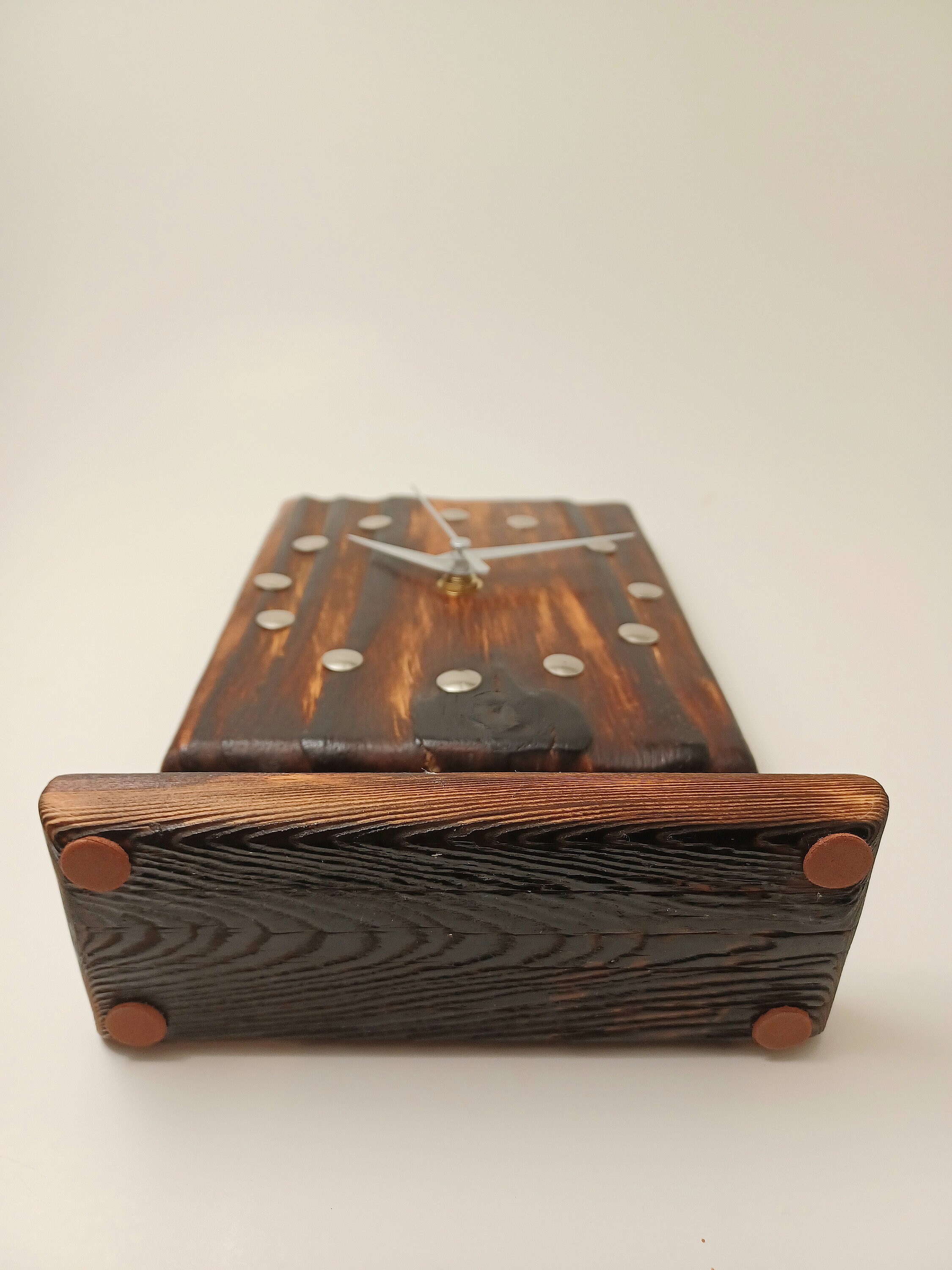 Table Clock. Rustic Modern Desk Clock. Standing Upright - Etsy