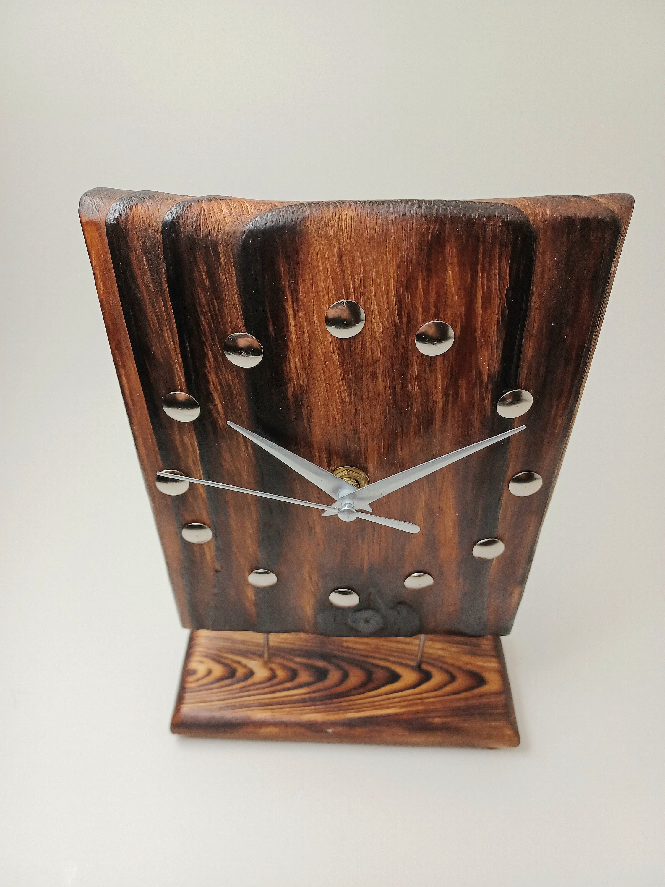 Table Clock. Rustic Modern Desk Clock. Standing Upright - Etsy