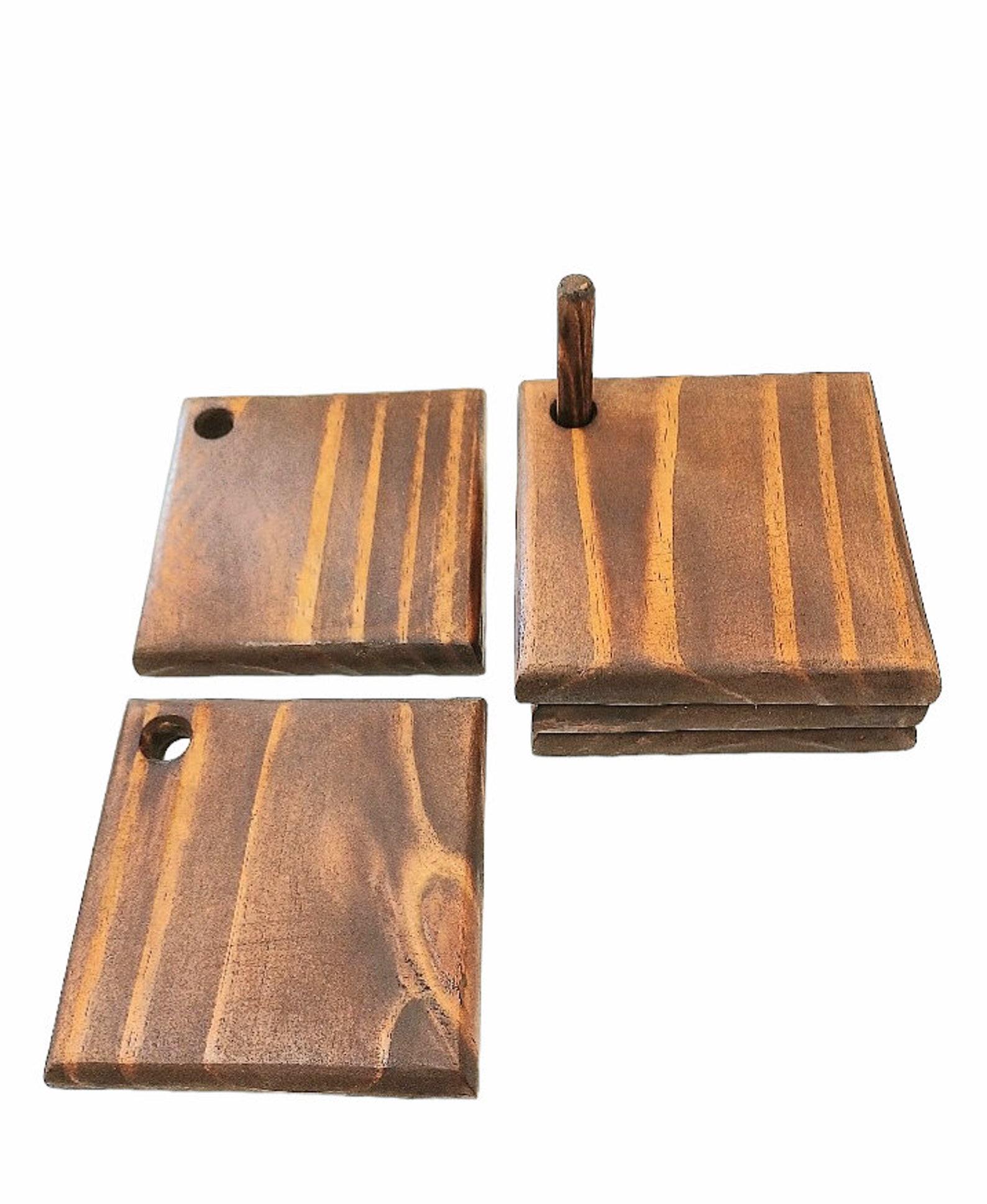 This is Unique Farmhouse Rustic Coasters With Unique Coaster Holder ...