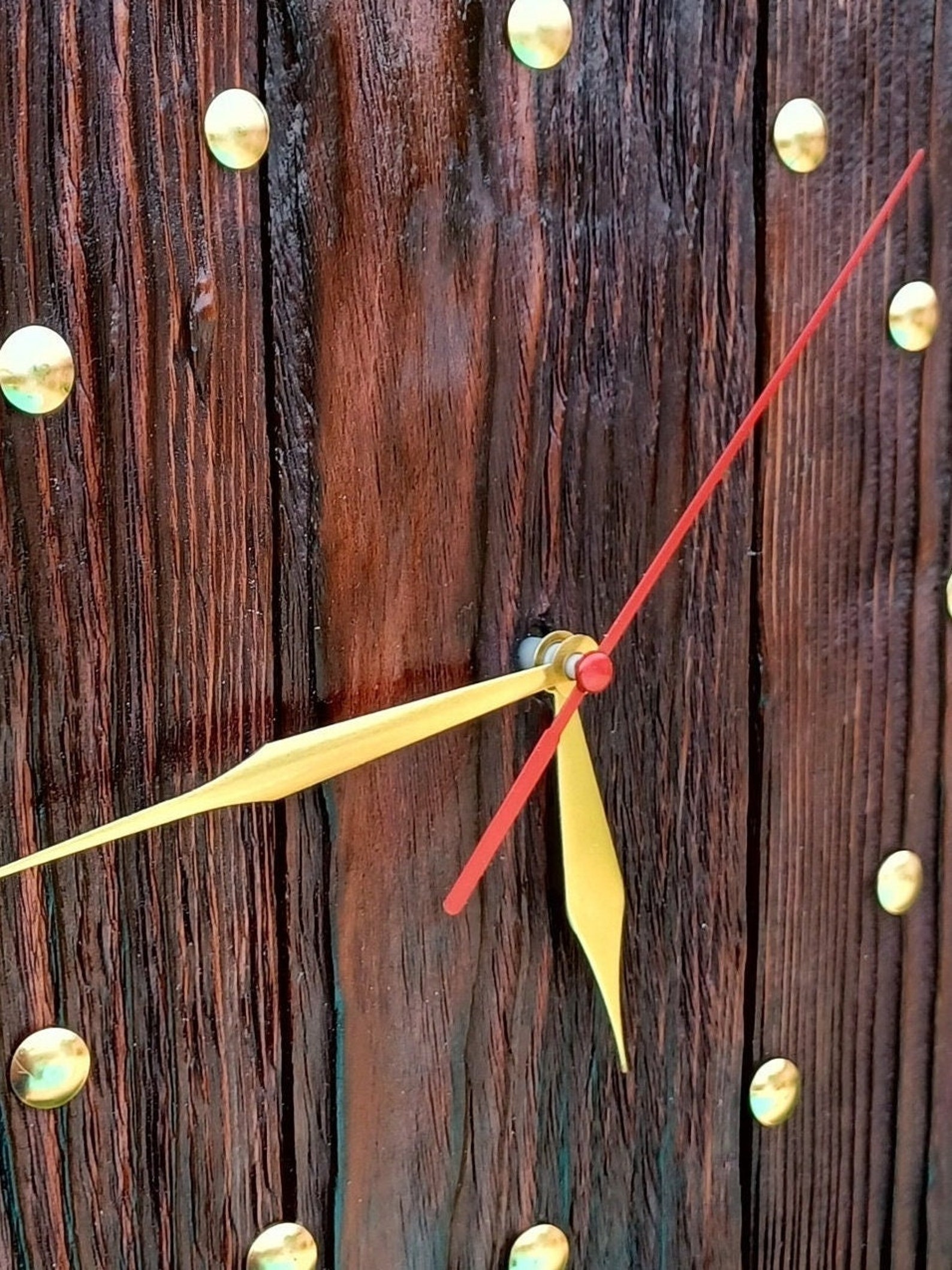 Rustic Weathered Burned Wood Wall Clock Barnwood Farmhouse 12x12 in ...