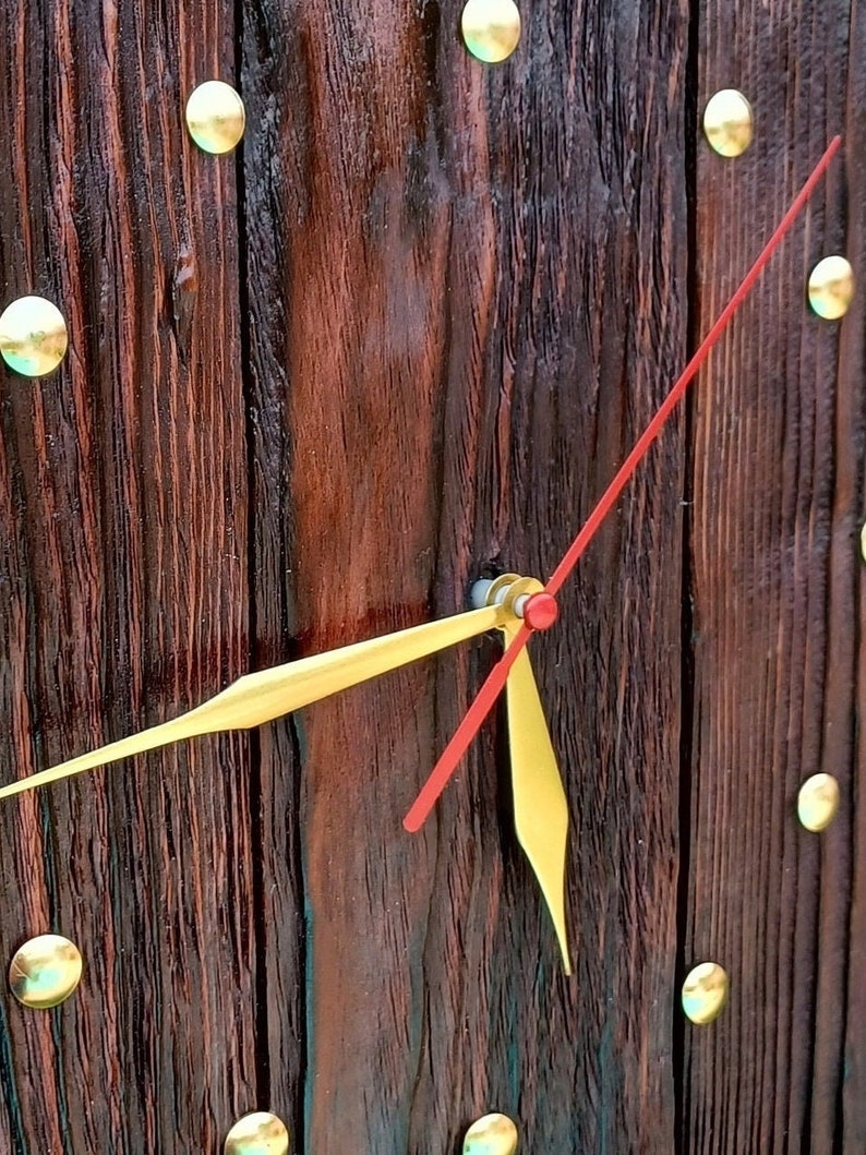 Rustic Weathered Burned Wood Wall Clock Barnwood Farmhouse 12x12 in ...