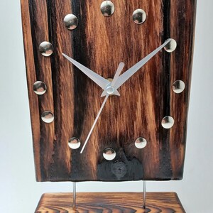 Table Clock. Rustic Modern Desk Clock. Standing Upright Rectangle Shelf ...