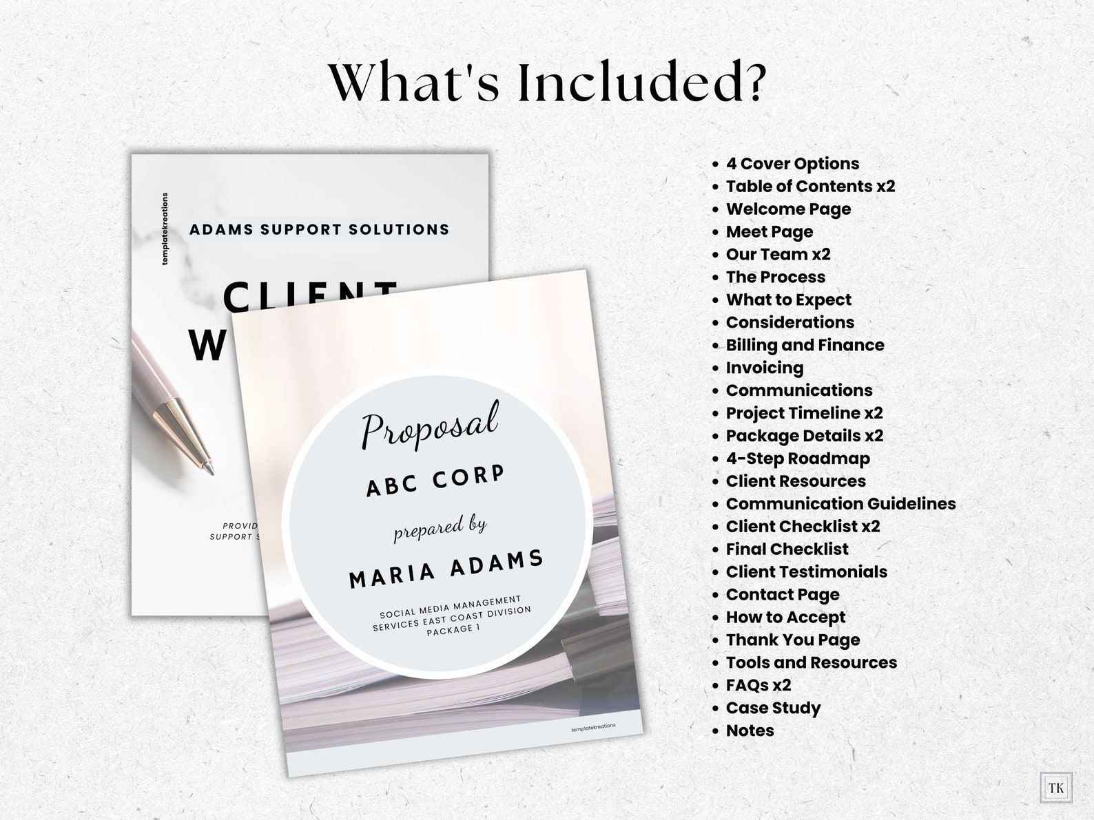 Client Proposal Packet Template, Portfolio Template, Project Management ...