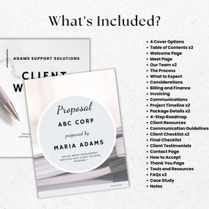 Client Proposal Packet Template, Portfolio Template, Project Management ...