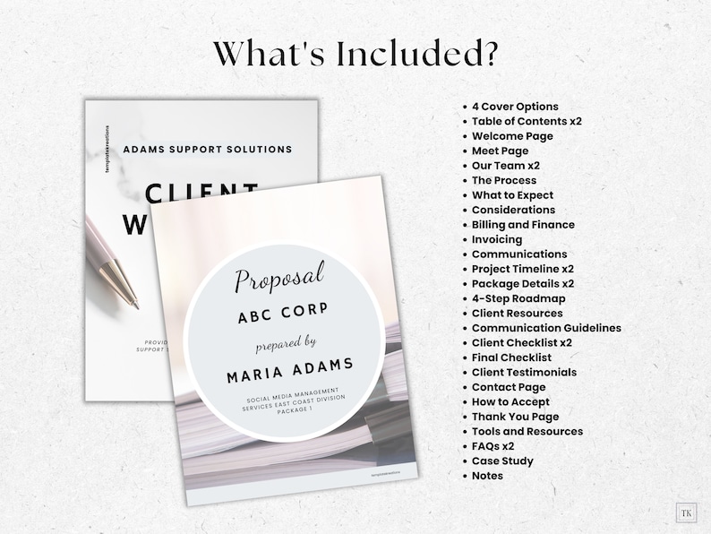 Client Proposal Packet Template, Portfolio Template, Project Management ...