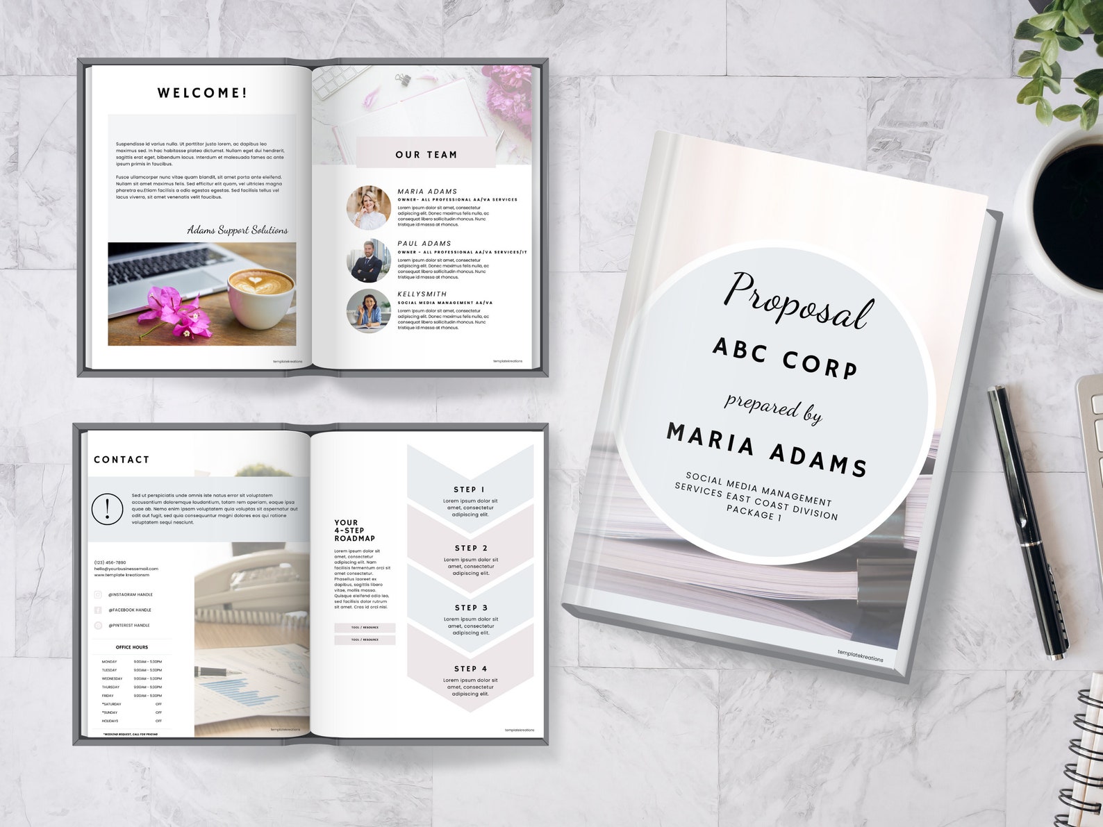 Client Proposal Packet Template, Portfolio Template, Project Management ...