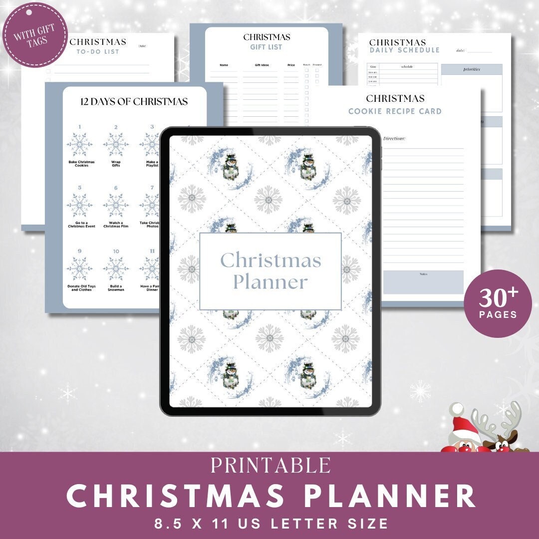 Christmas Planner Printable Snowman, Ultimate Christmas Planner ...