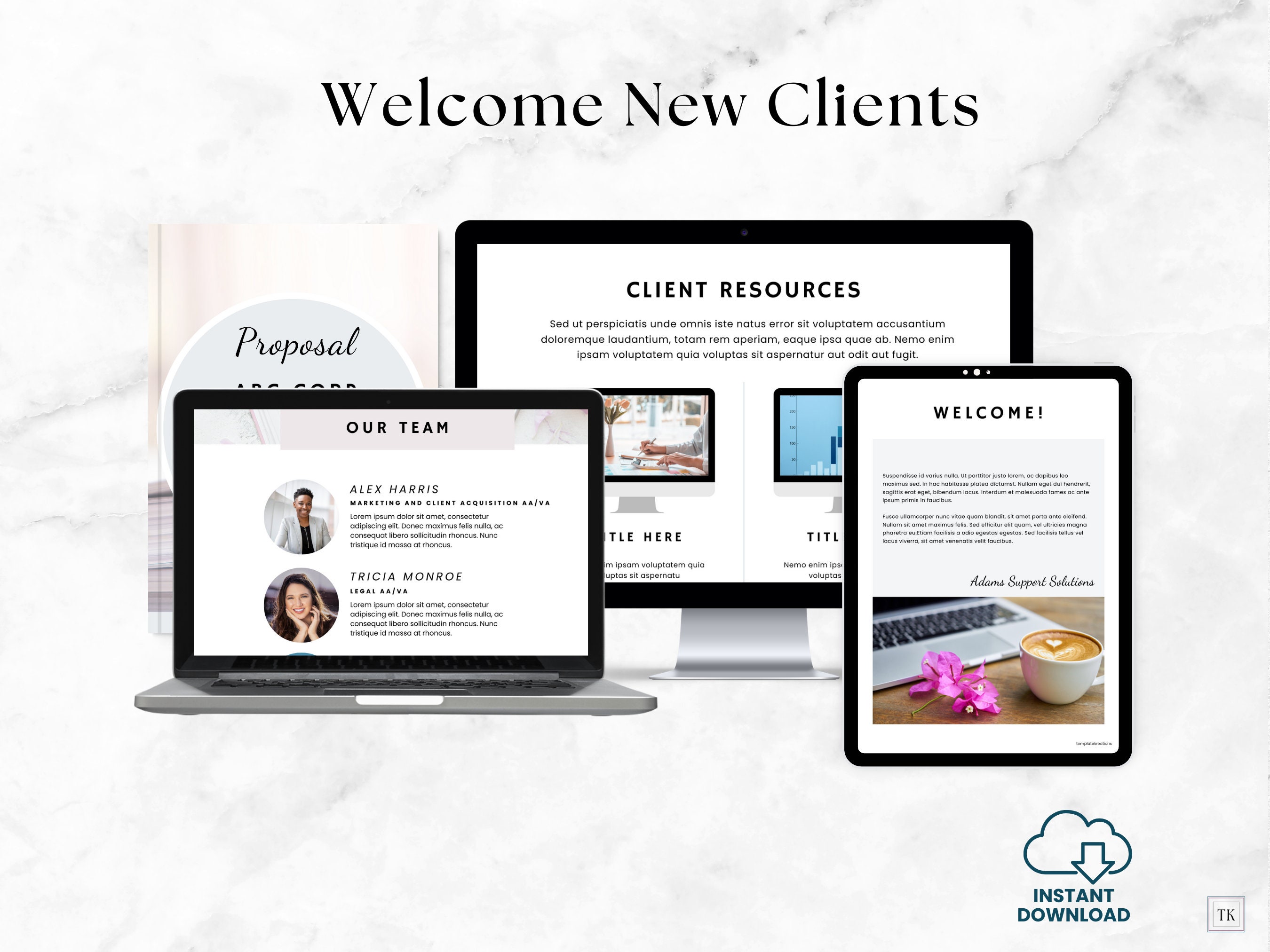 Client Proposal Packet Template, Portfolio Template, Project Management ...