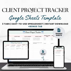Google Sheets Template Client Tracker, Project Management, Client ...