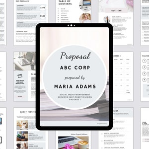 Client Proposal Packet Template, Portfolio Template, Project Management ...