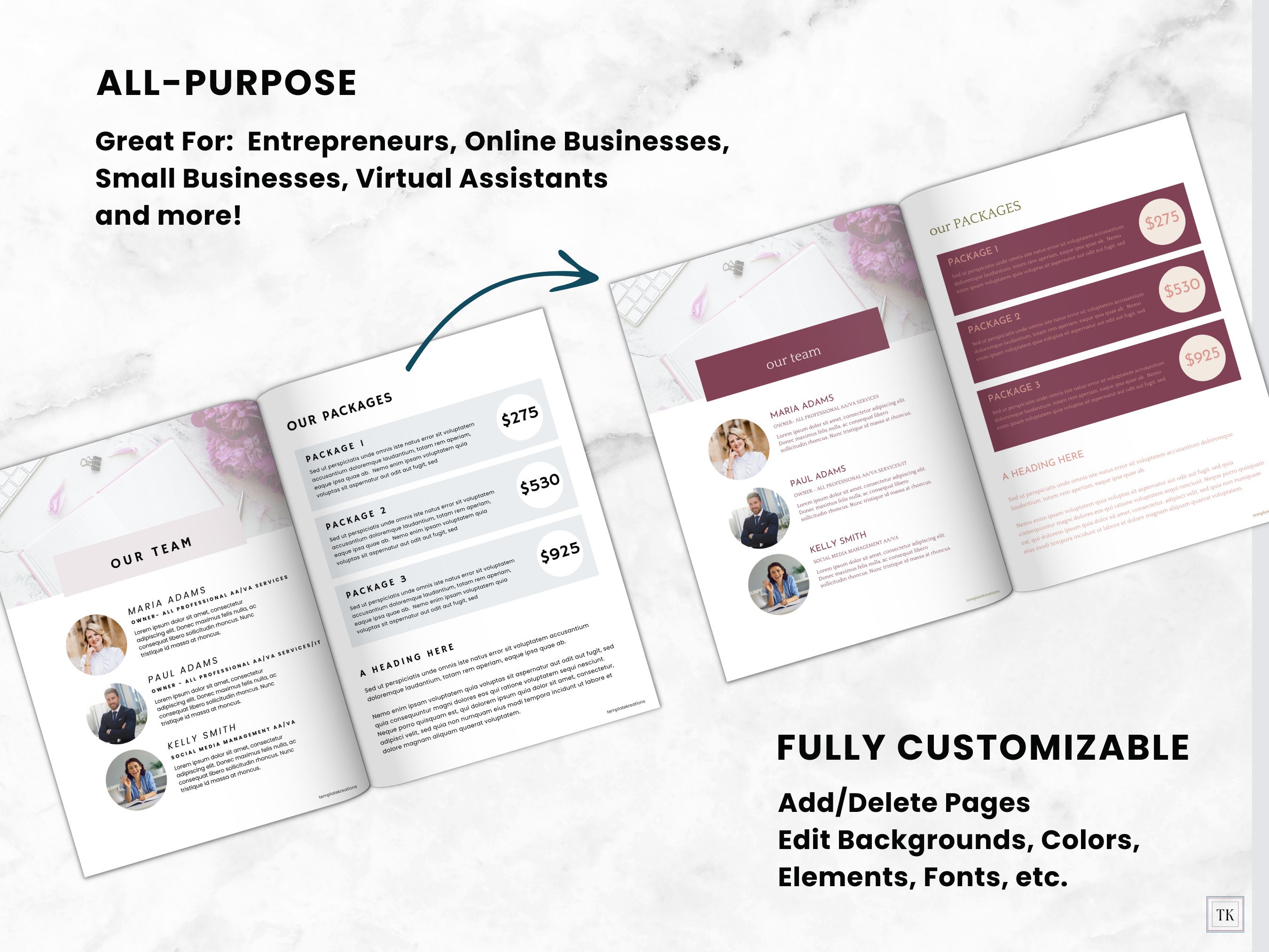 Client Proposal Packet Template, Portfolio Template, Project Management ...
