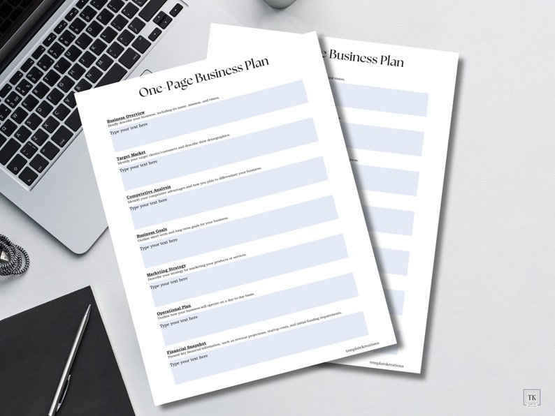 One Page Business Plan, Virtual Assistant Business Plan, Online ...