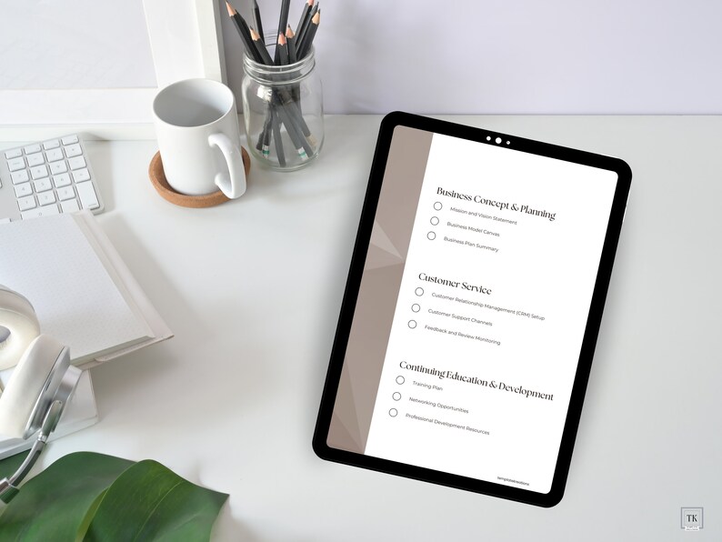 Business Startup Checklist Template, Customizable Launch Guide (canva ...