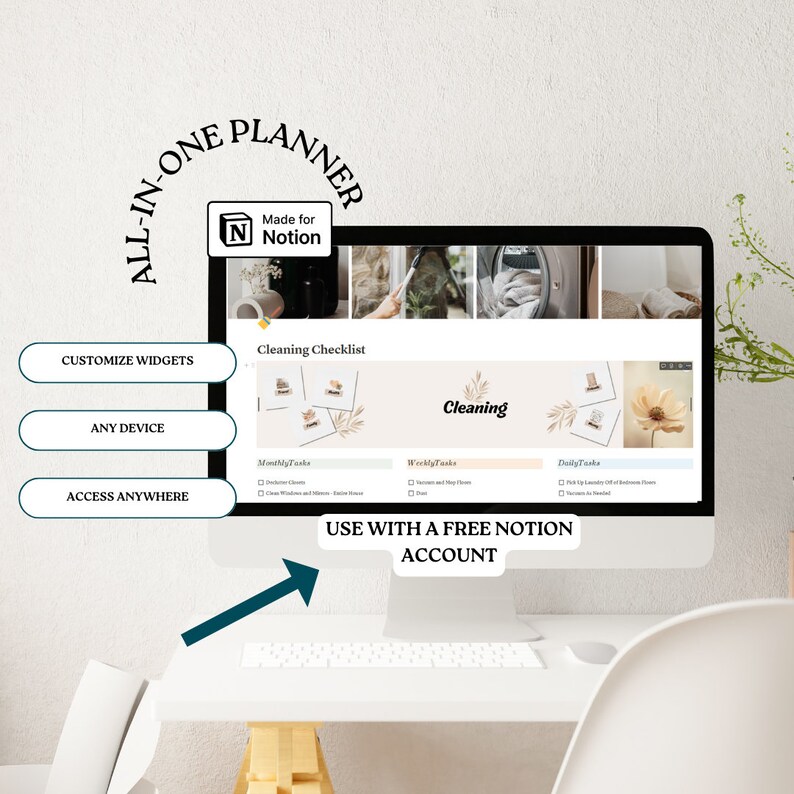 Notion Template 2024 Aesthetic, Notion Dashboard, Ultimate Life Planner Notion, Aesthetic ...