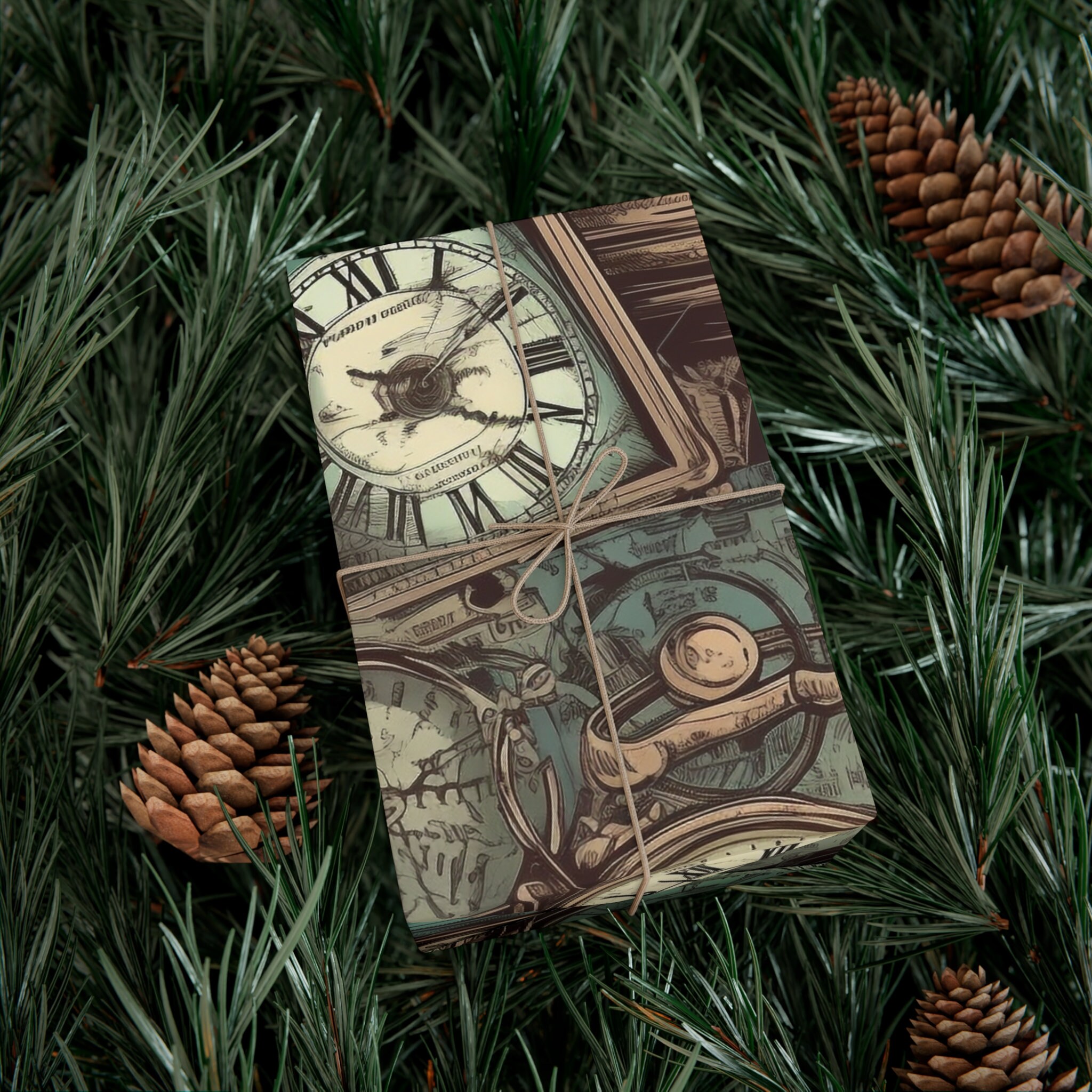 Steampunk Wrapping Paper Eco Friendly Clocks Gift Wrap - Etsy