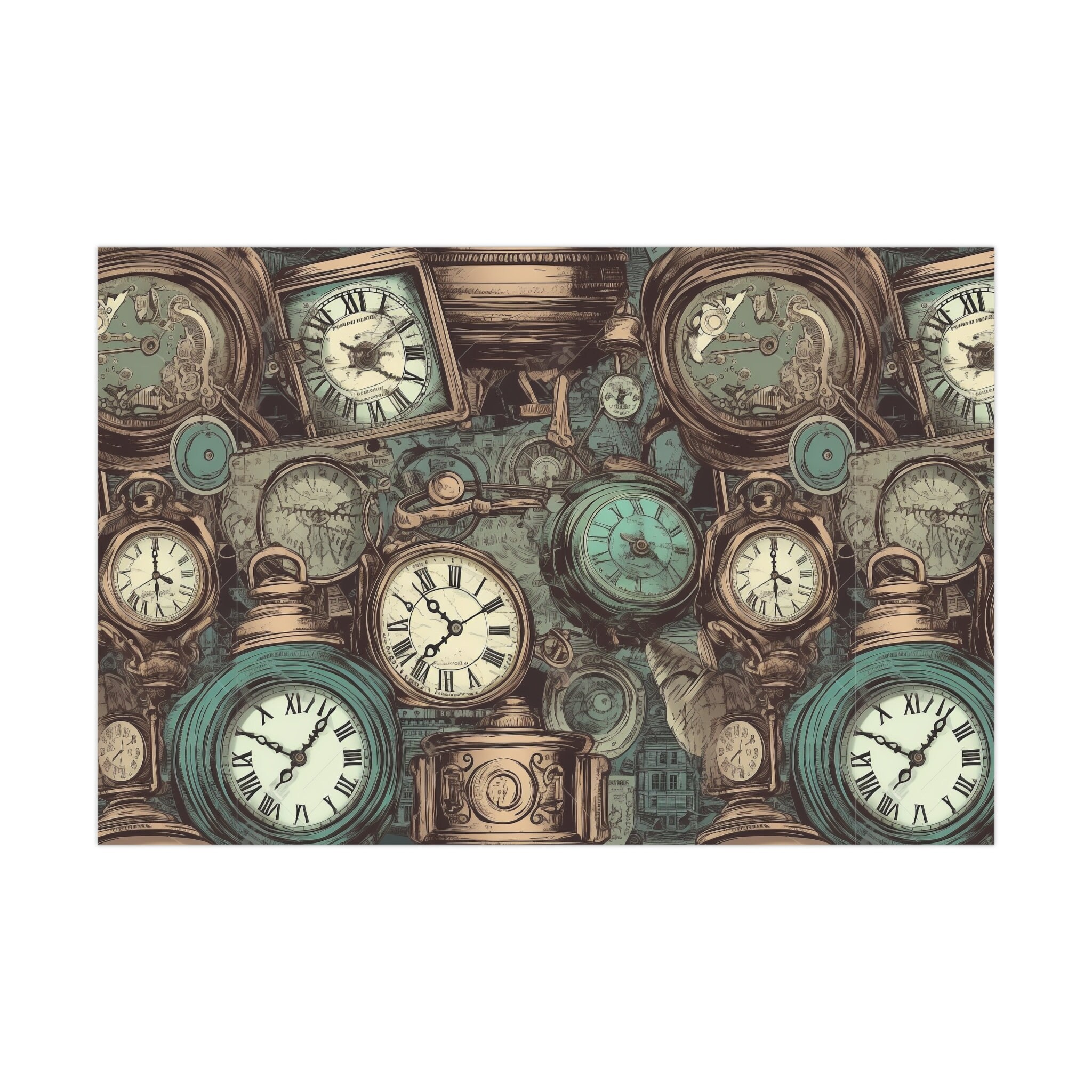 Steampunk Wrapping Paper Eco Friendly Clocks Gift Wrap - Etsy