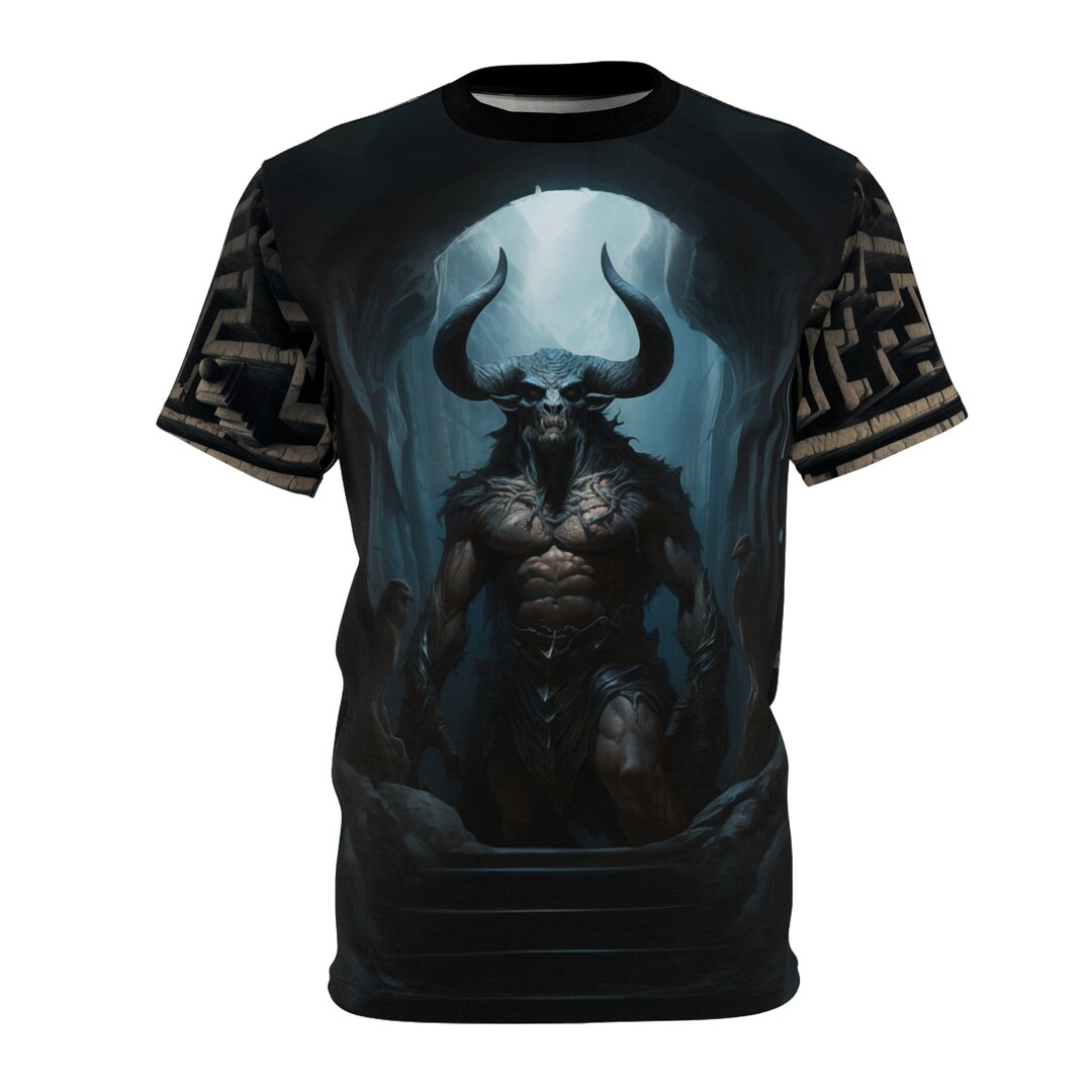 Minotaur Urban Legend Ancient Greece Unisex Cut & Sew Tee Monster ...