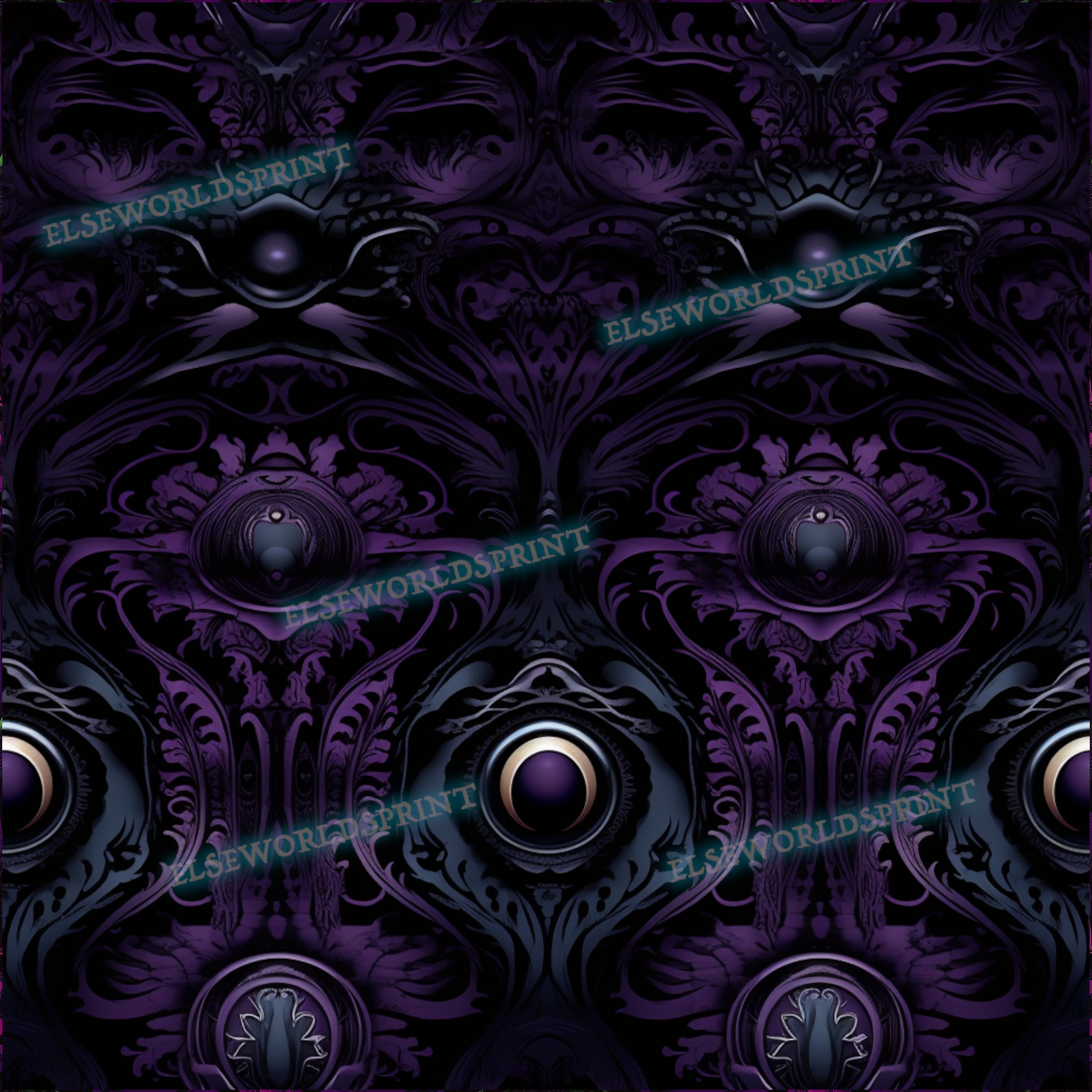 Gothic Dark Haunted Mansion Wallpaper Digital Paper Download Scrapbook ...