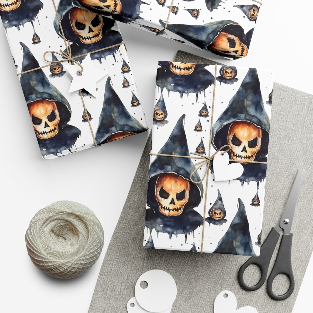 Halloween Trick or Treat Gift Wrap Paper Eco-friendly Horror ...