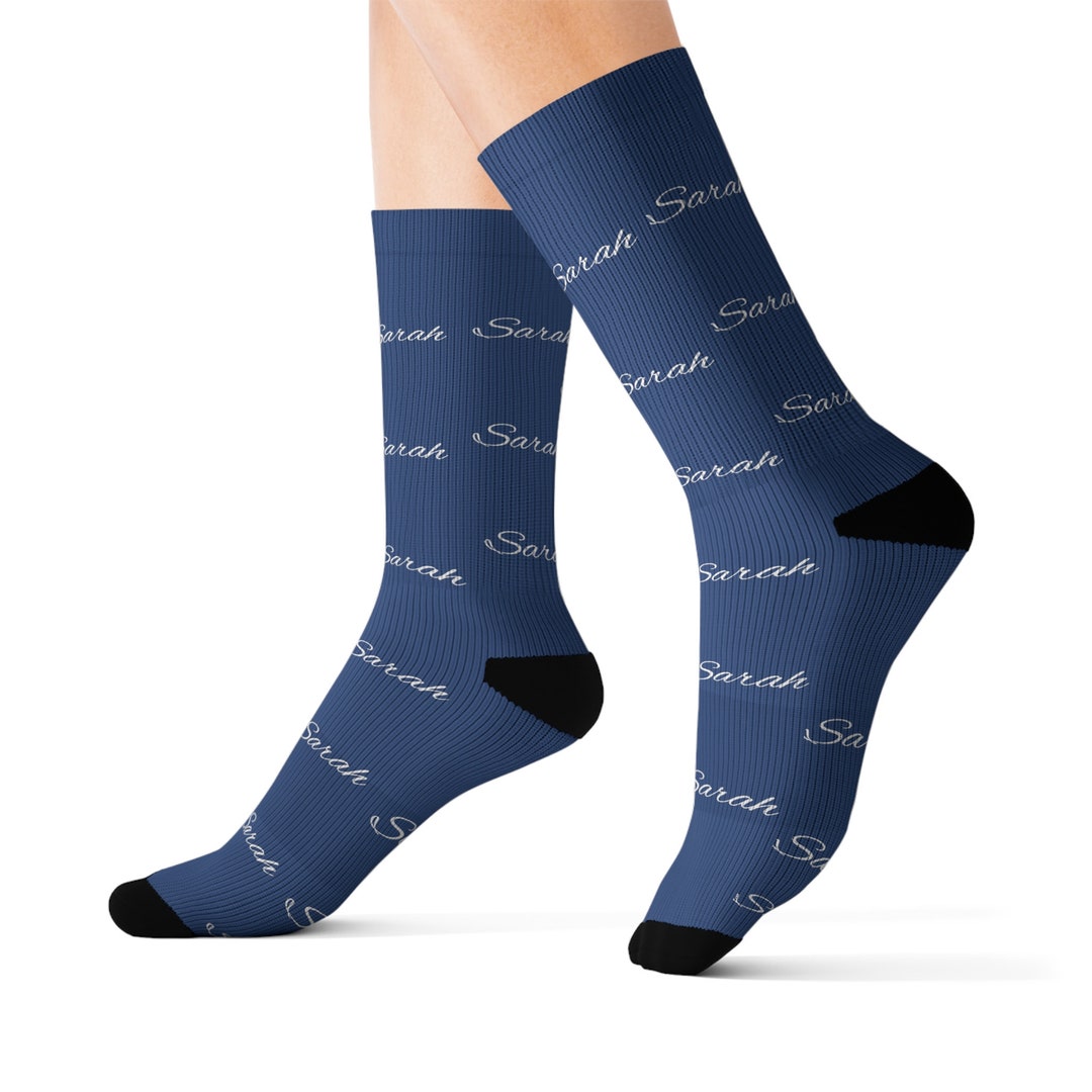 Personalized Name Sock Custom Color Thank You Socks, Ladies Fashion ...