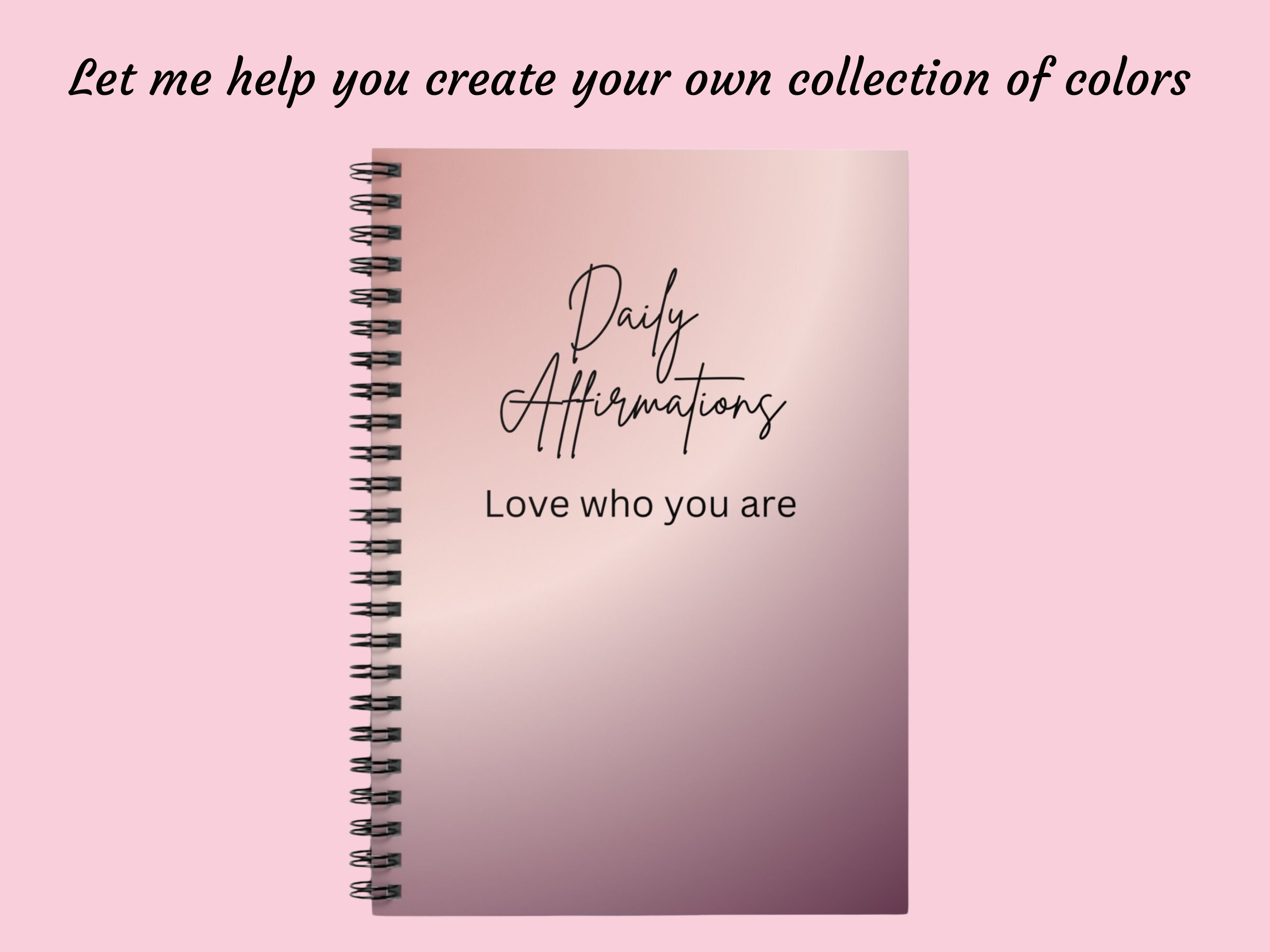 Positive Affirmation Journal Mental Health Notebook Bible Journaling ...