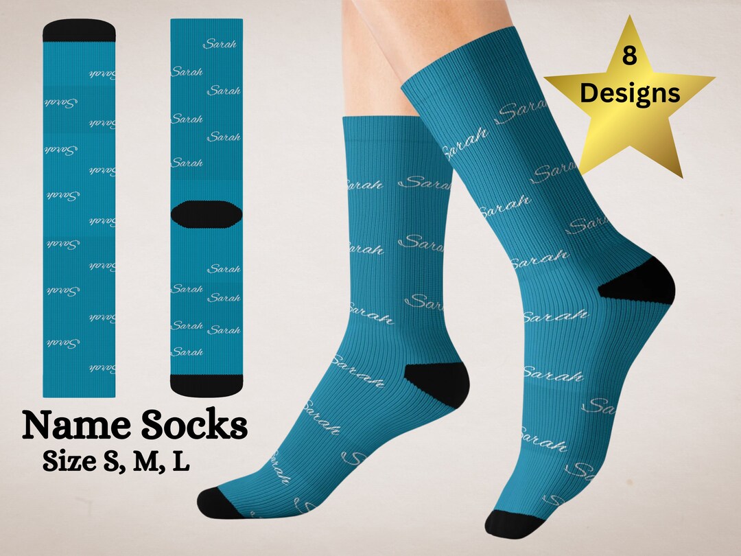Custom Sock With Name Custom Colored Gifts, Bridesmaid Socks for ...