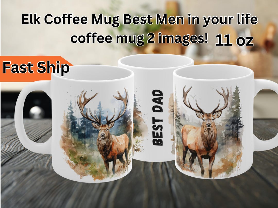 Bull Elk Coffee Mug: Hunting Gift for Brother, Husband (11oz) - Etsy