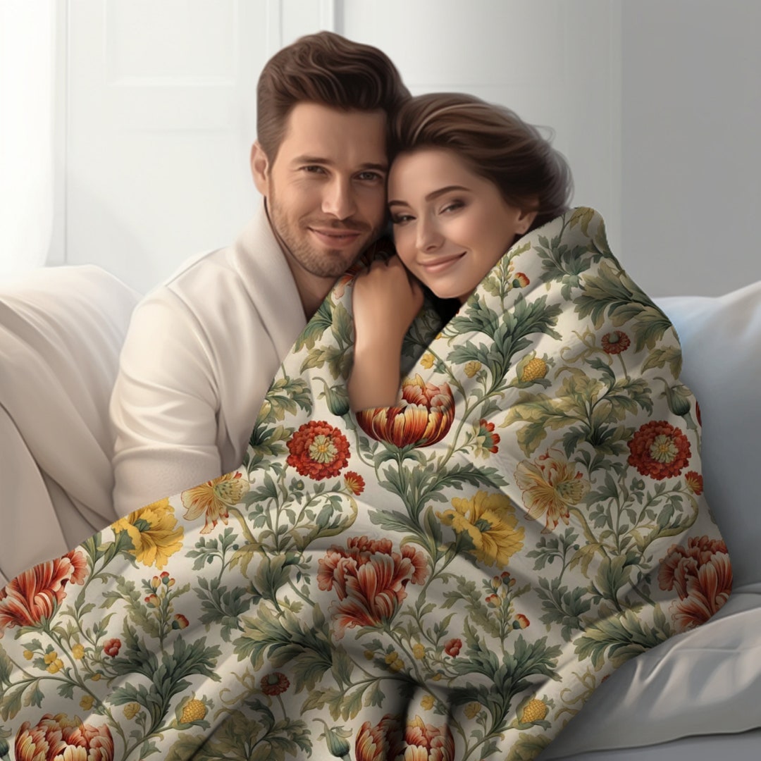 Floral Throw Blanket Couch French Country Floral Throw Decorative ...