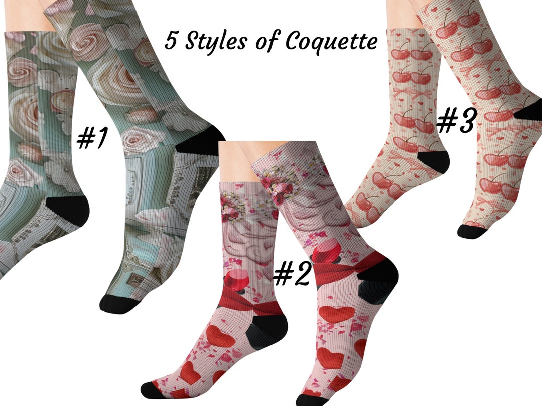 Socks for Women Best Gift Floral Pattern Botanical Socks Women's Socks ...