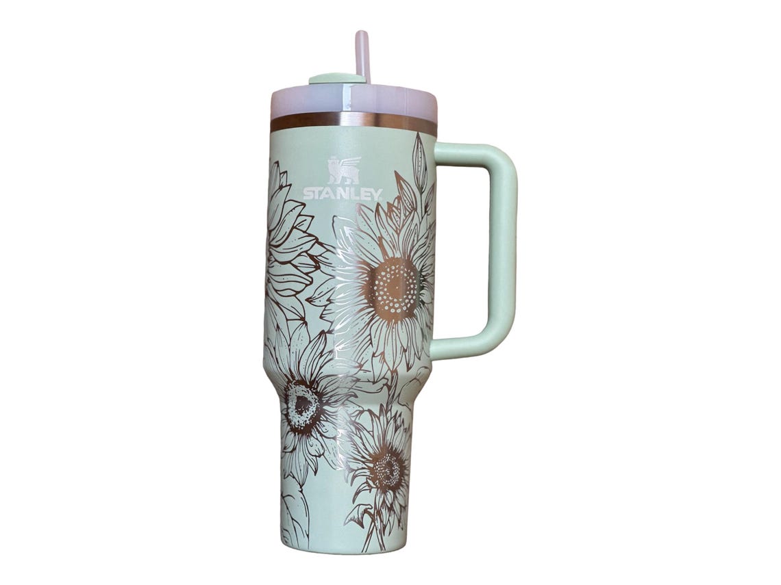 40 or 30 Oz Engraved Sunflower Stanley - Etsy