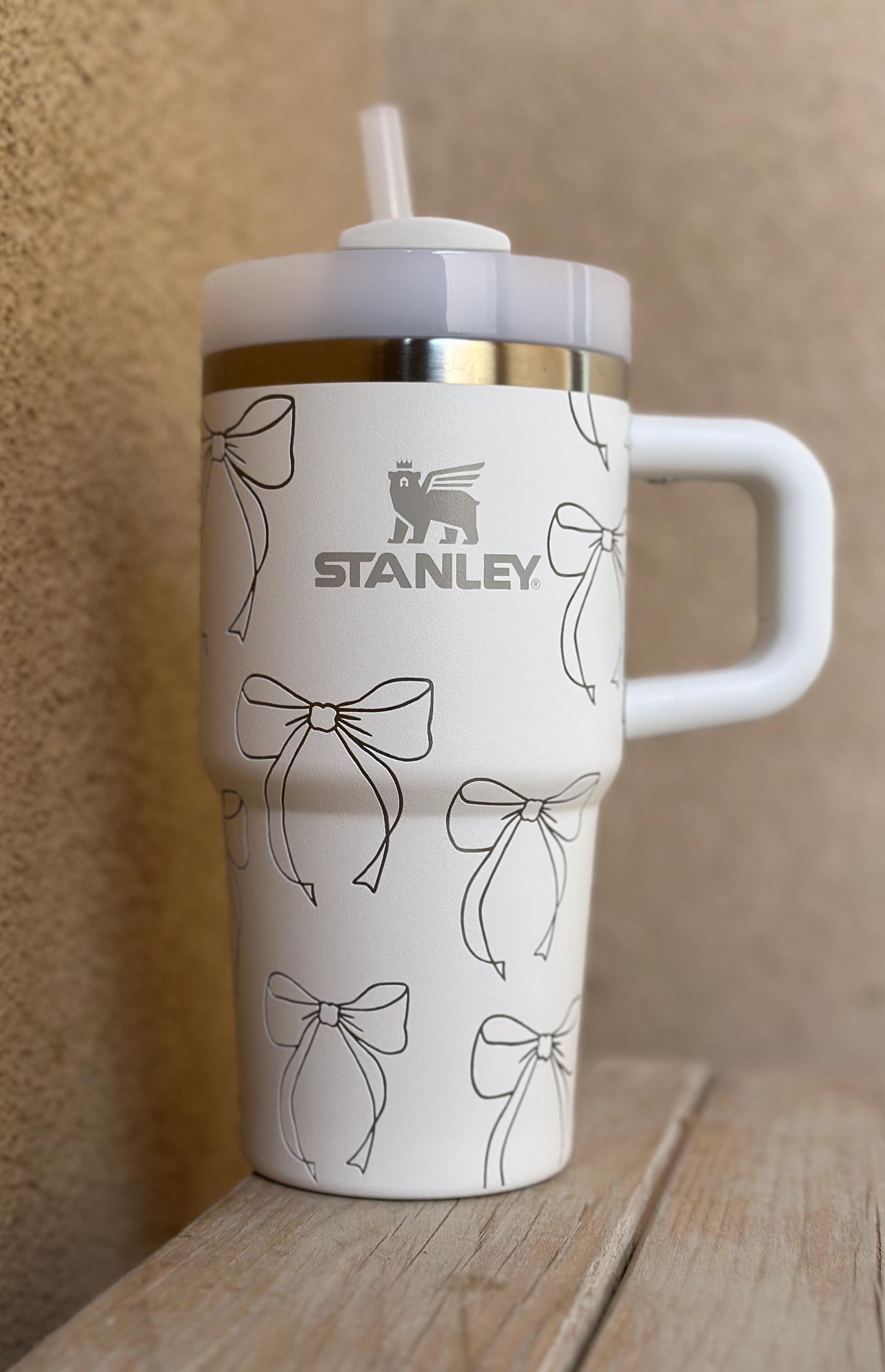 20 Oz Engraved Coquette Bow Stanley With Handle Tumbler - Etsy