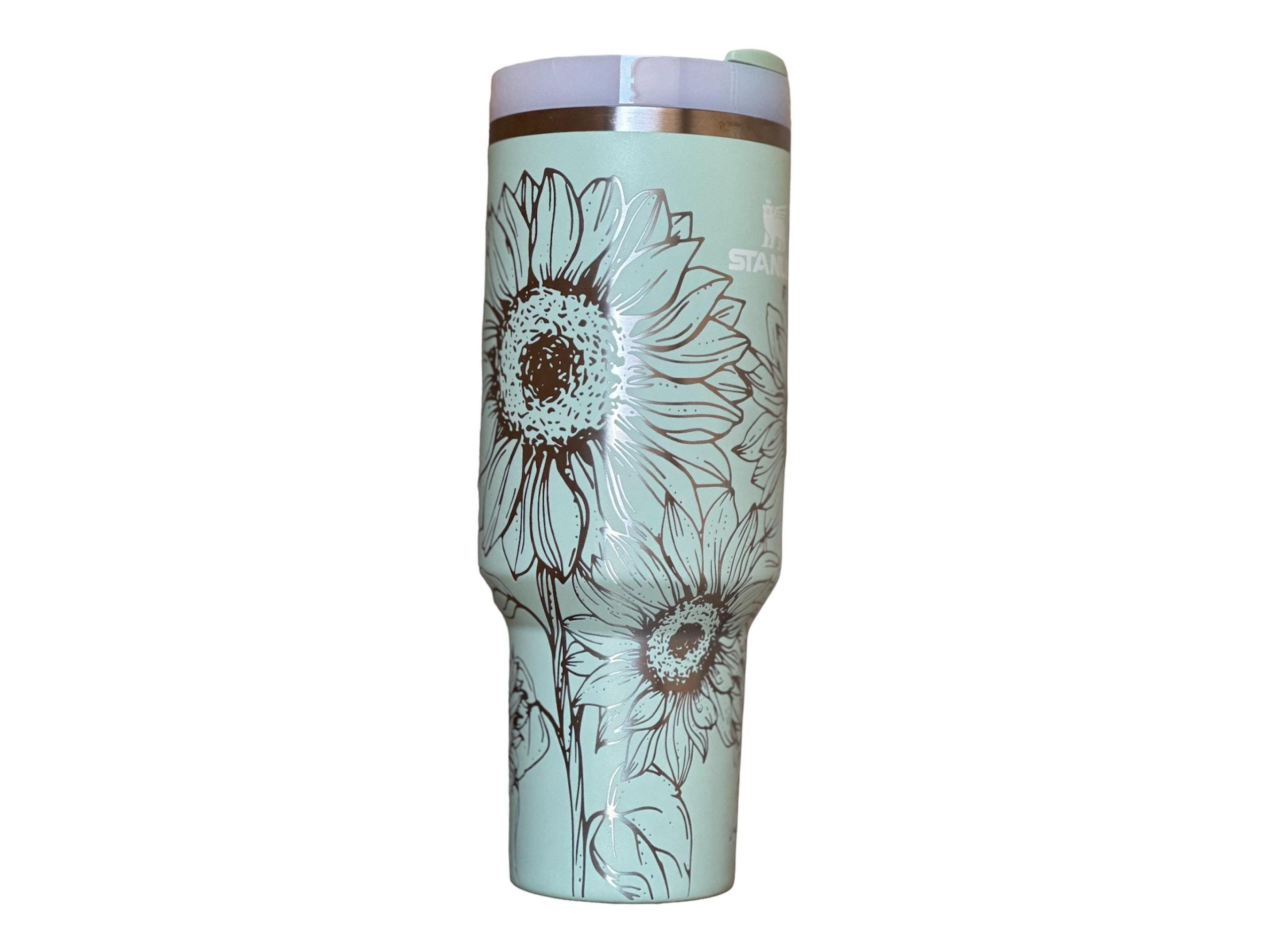 40 or 30 Oz Engraved Sunflower Stanley - Etsy